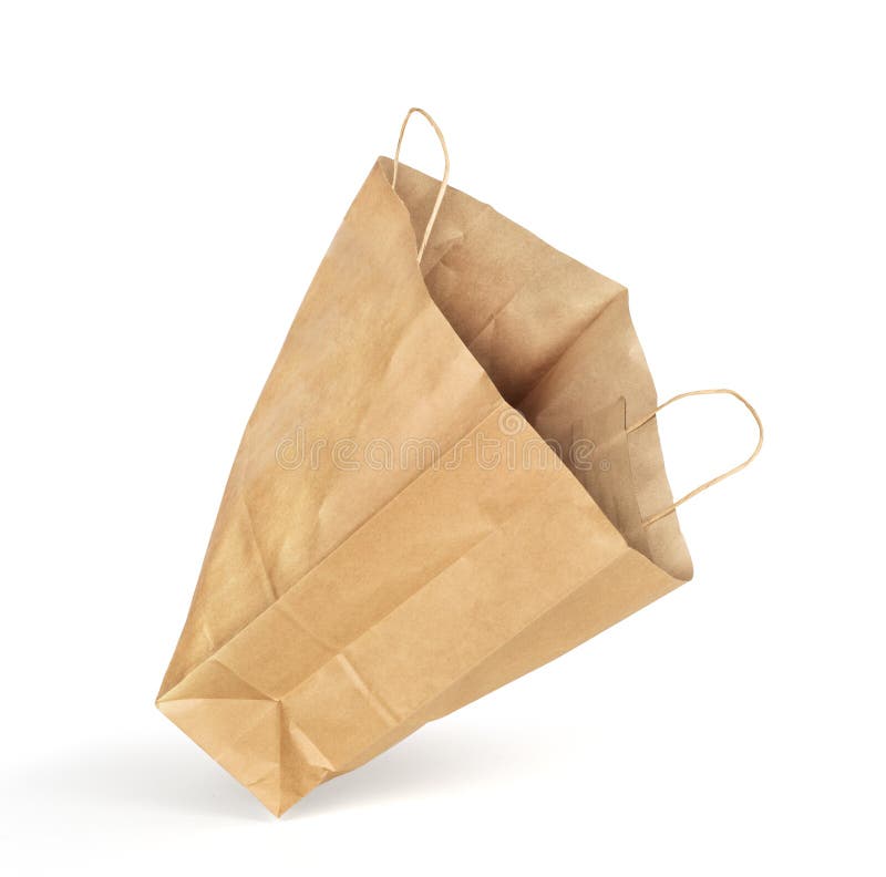 Paper Packet on a White Background Stock Image - Image of empty, market ...