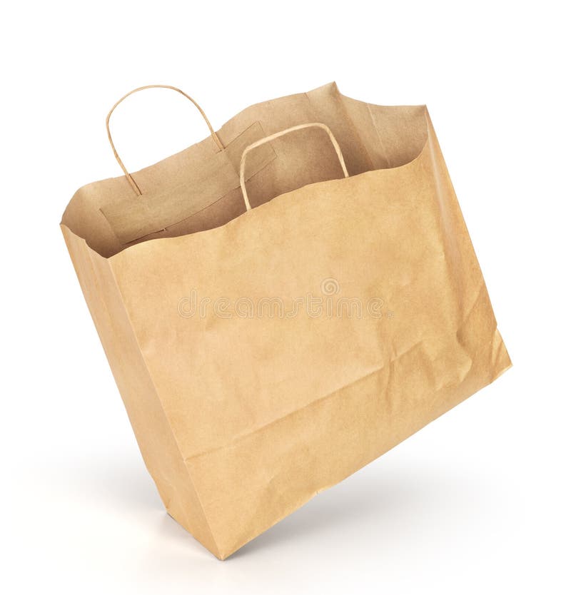 Paper Packet Isolated on a White Stock Photo - Image of consumerism ...