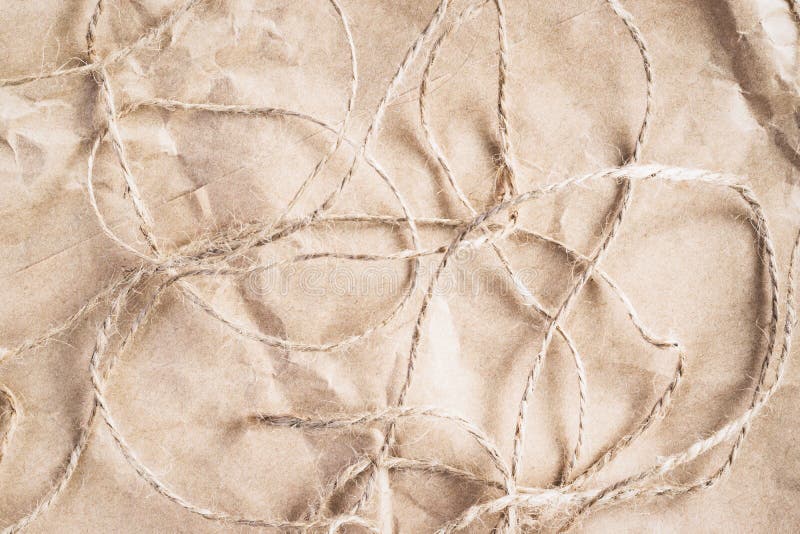 Paper for Packing Parcels. Thread for Dressing Parcels and Gifts Stock ...