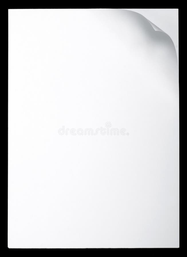 Paper page with curl stock image. Image of shadow, texture - 8651993