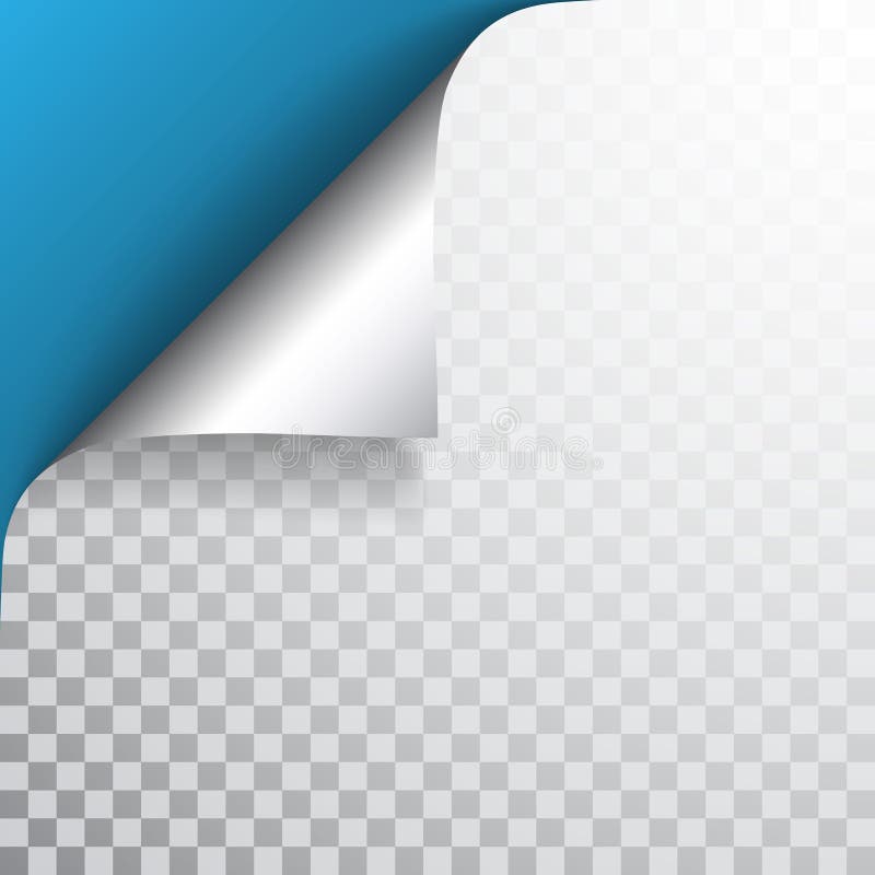 Paper Page with Curled Corner and Shadow. Template for Your Design. Set ...