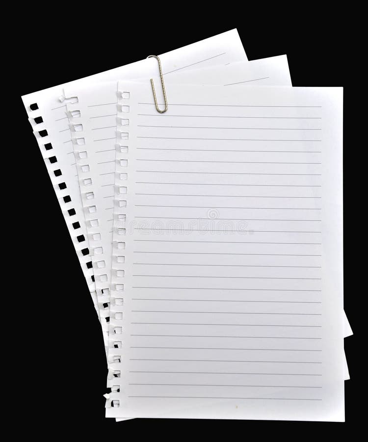 Piece of Blank Writing Paper Stock Image - Image of tape, notice: 2308253