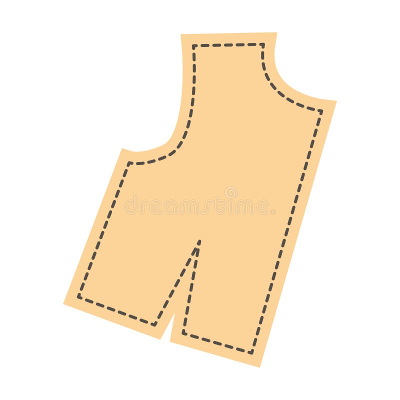 Paper Pattern. Cut for Sewing Clothes. Vector Illustration Stock Vector ...