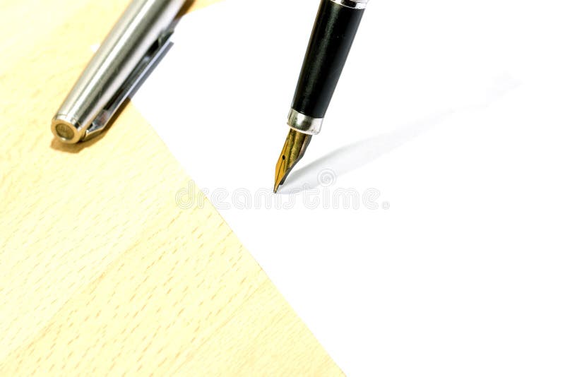Paper and a pen stock photo. Image of writing, blank - 28095292