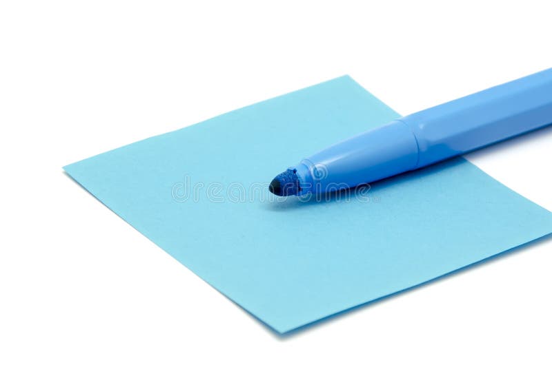 Paper and pen blue stock photo. Image of college, object - 26693764