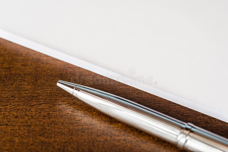 Paper and pen on the table stock photo. Image of concepts - 45955942