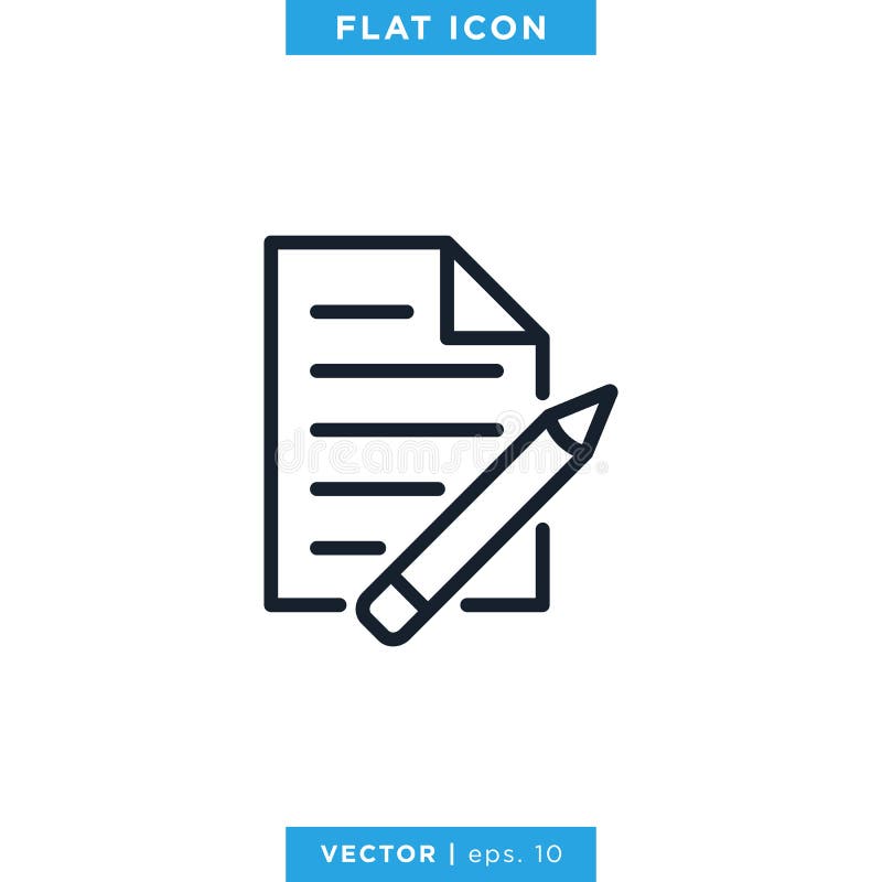 Paper and Pencil or Pen Icon Vector Logo Design Template Stock Vector ... Paper and Pencil or Pen Icon Vector Logo Design Template Stock Vector ...