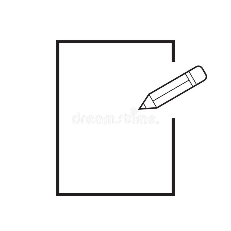 Paper and Pencil. Vector Illustration Decorative Design Stock Vector ...