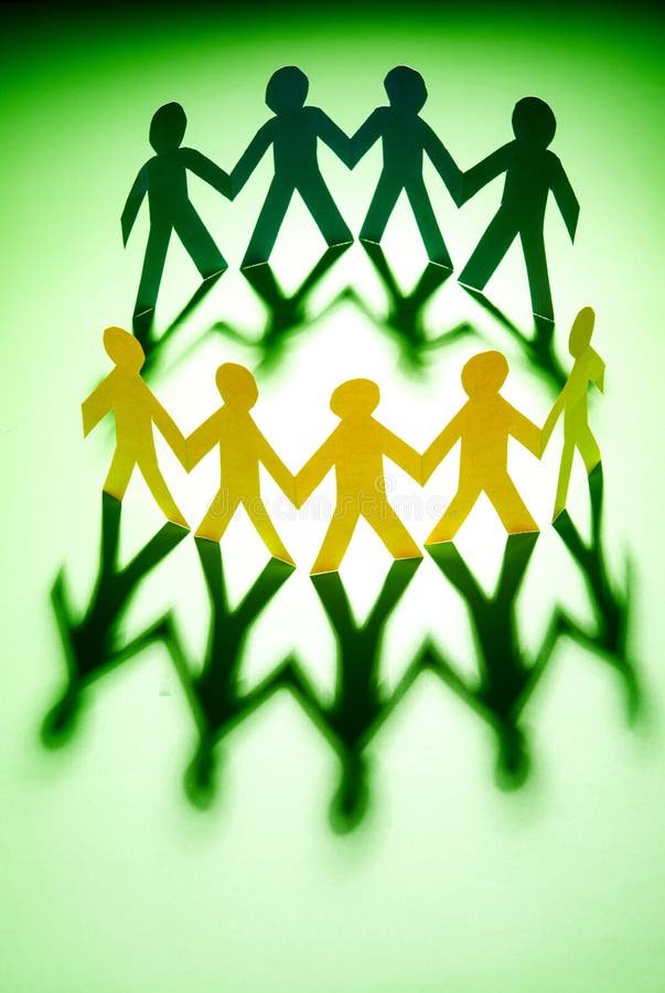 Paper people stock image. Image of business, linked, alike - 27314769