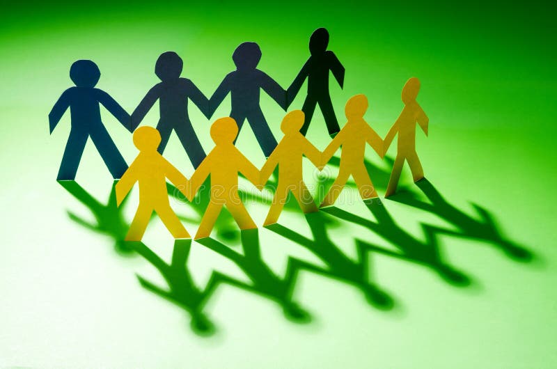 Paper people stock image. Image of friend, linked, community - 27907569