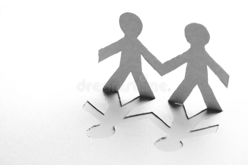 Line of Paper People stock image. Image of care, emotion - 26945861