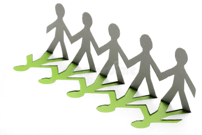 Paper-chain people stock photo. Image of depend, dependence - 4050276