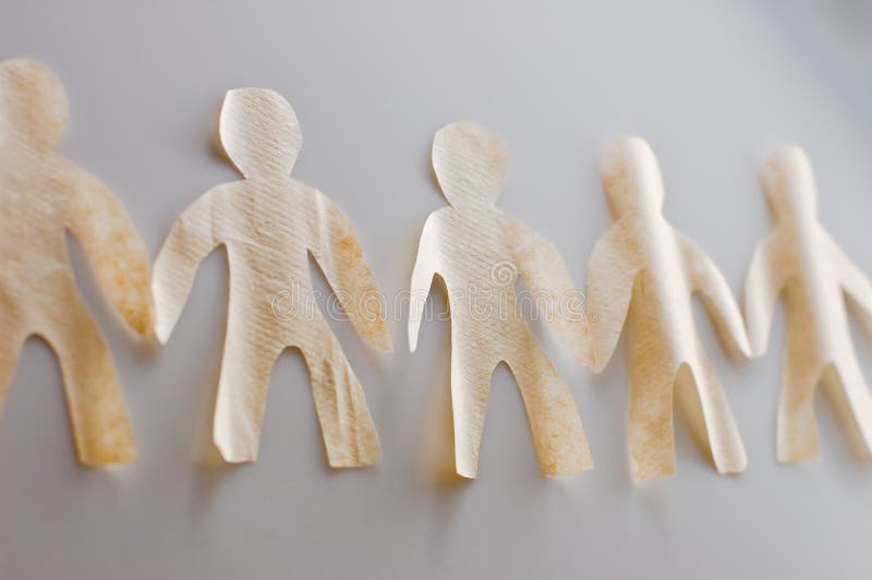 Paper people stock image. Image of chain, human, paper - 4402973