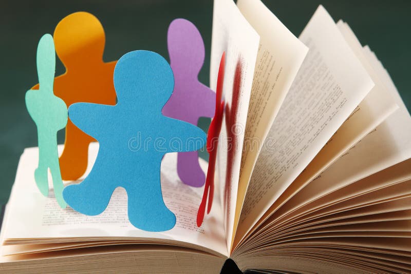 Paper people chain stock photo. Image of chain, shot - 48742826