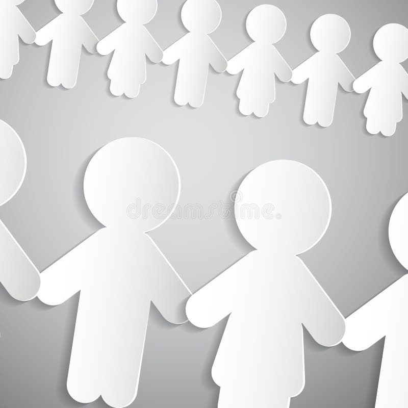 People chain silhouette stock vector. Illustration of outline - 3567509