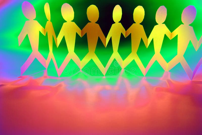 Paper people connected stock image. Image of connectivity - 2570333