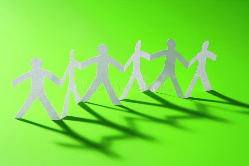 Paper People Having a Party Stock Image - Image of joined, bonding: 8164803