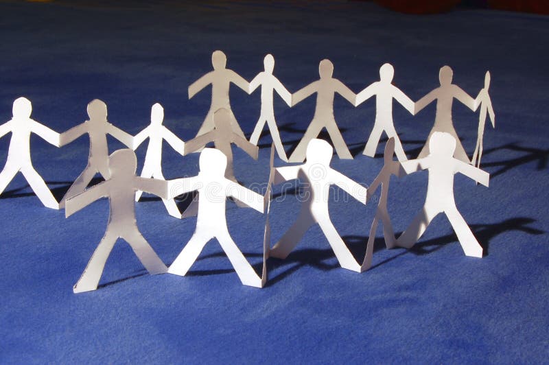 Paper People Having a Party Stock Photo - Image of partners, friends ...