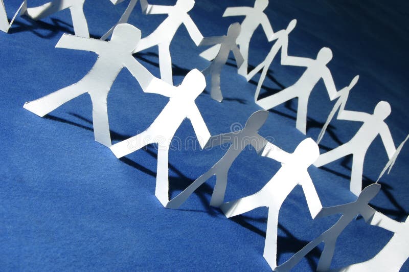 Paper People Having a Party Stock Image - Image of anonym, cooperate ...