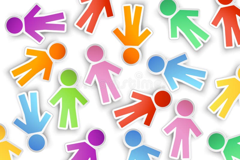 Paper people stock vector. Illustration of horizontal - 57724773