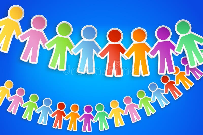 Paper people stock vector. Illustration of friends, isolated - 57724928