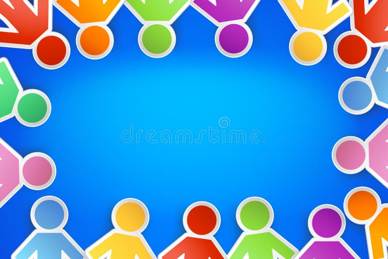 Paper people stock vector. Illustration of friends, isolated - 57724928