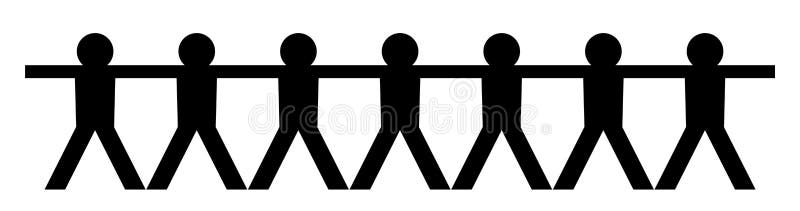 Paper Chain Men Vector Stock Illustrations – 152 Paper Chain Men Vector ...