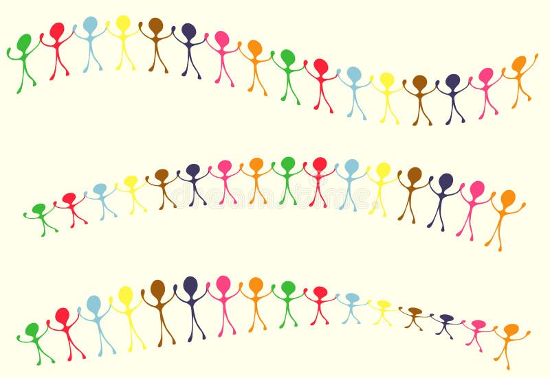 Paper people stock vector. Illustration of circle, social - 47468634