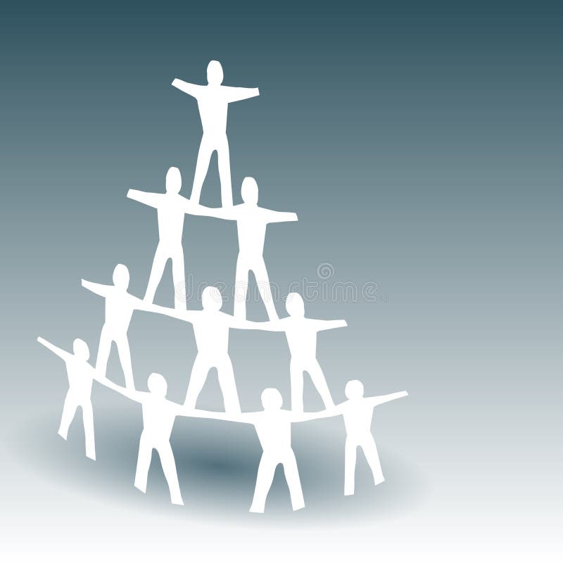 People Pyramid Icon Set White Color Illustration Flat Style Simple ...