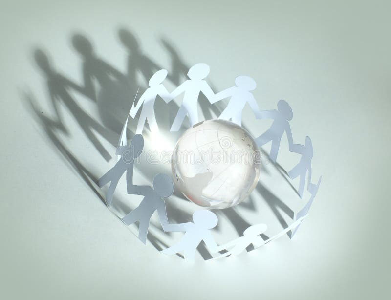 Paper people standing stock image. Image of international - 25290029