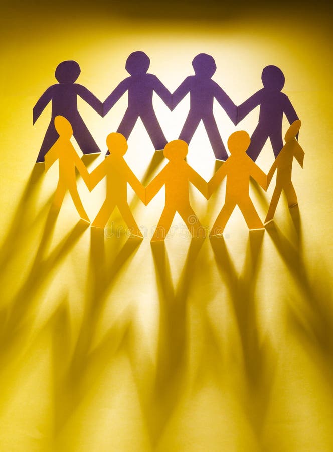 Paper People - Teamworking Concept Stock Photo - Image of friend, male ...