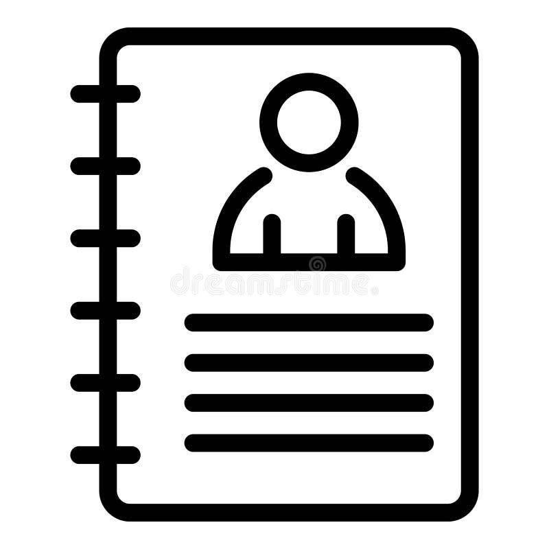 Personal Data Sheet Icon Color Outline Vector Stock Vector ...