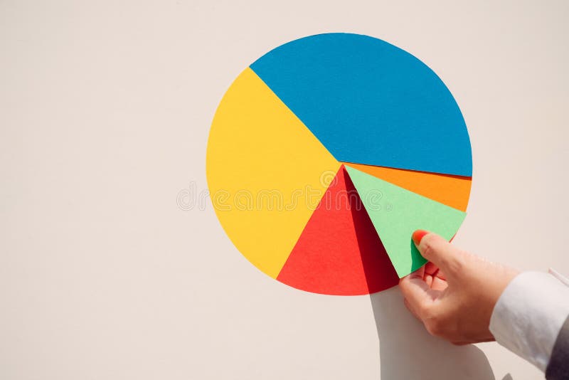 Paper pie chart stock photo. Image of space, colorful - 52580714