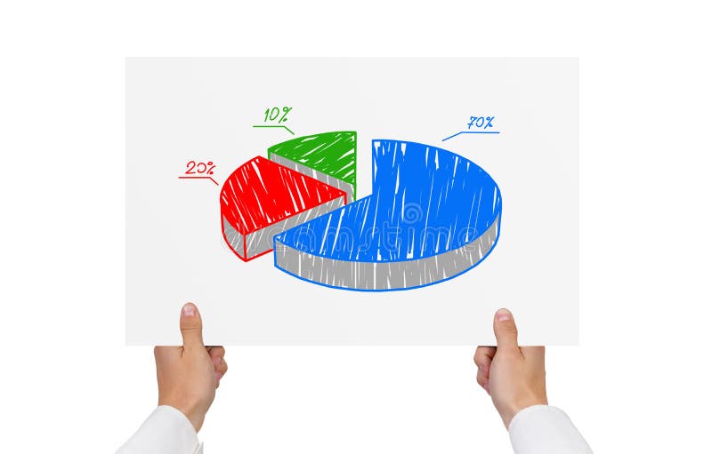 Paper with pie graph stock photo. Image of growth, drawing - 33078196