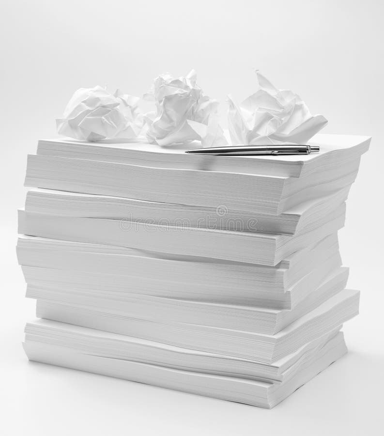 Paper Pile stock image. Image of card, book, office, business - 45839209