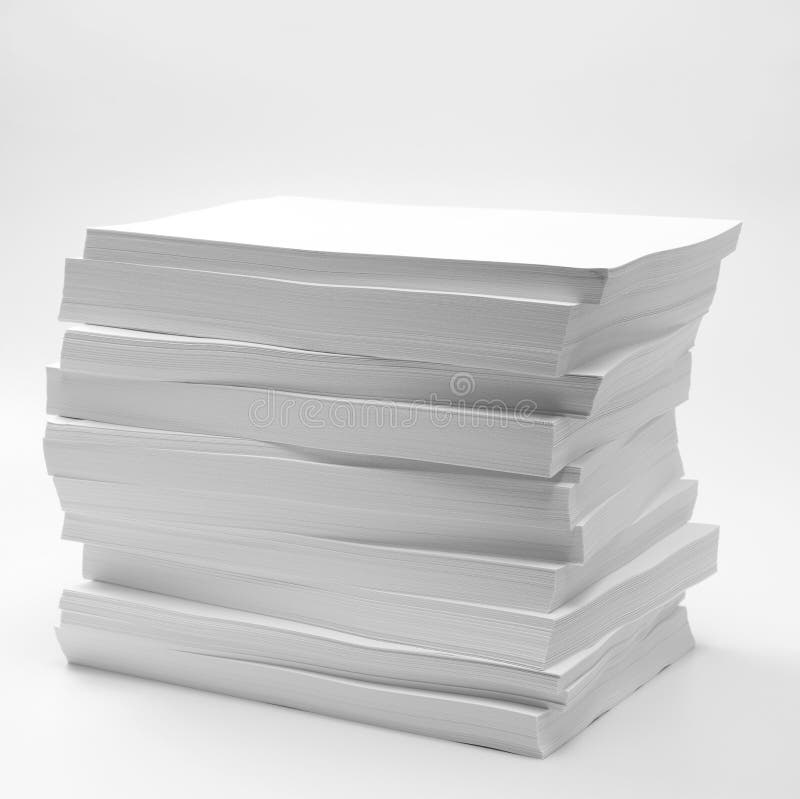 Paper Pile stock image. Image of book, stationary, work - 45981487