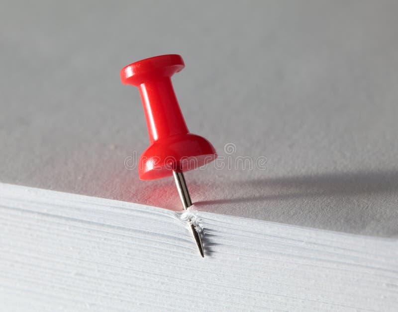 Paper Pile Punctured by Pin Stock Photo - Image of tear, stack: 38827282