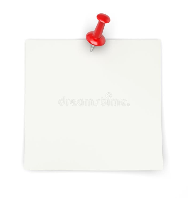 Paper with pin stock illustration. Illustration of remember - 21814027