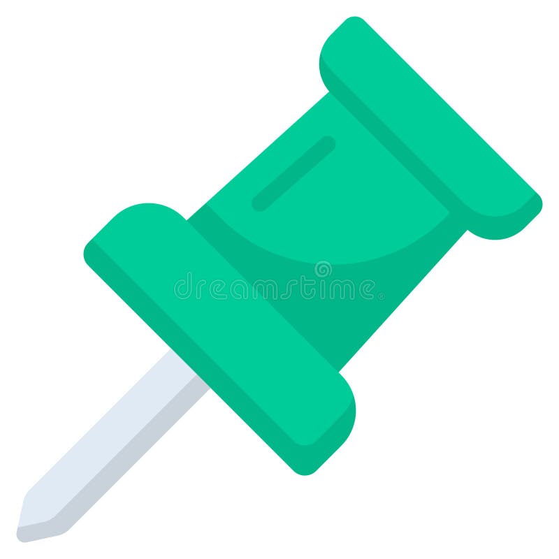 Paper Pin Flat Icon , Photography and Digital Art Flat Vector Icon ...