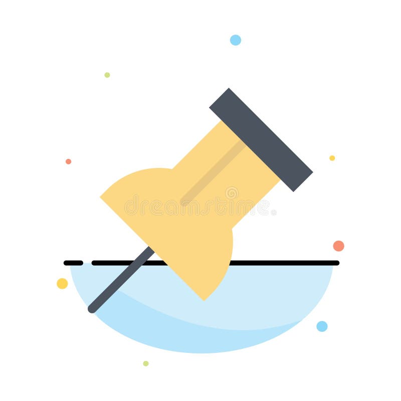 Paper, Pin, Reminder Abstract Flat Color Icon Template Stock Vector ...