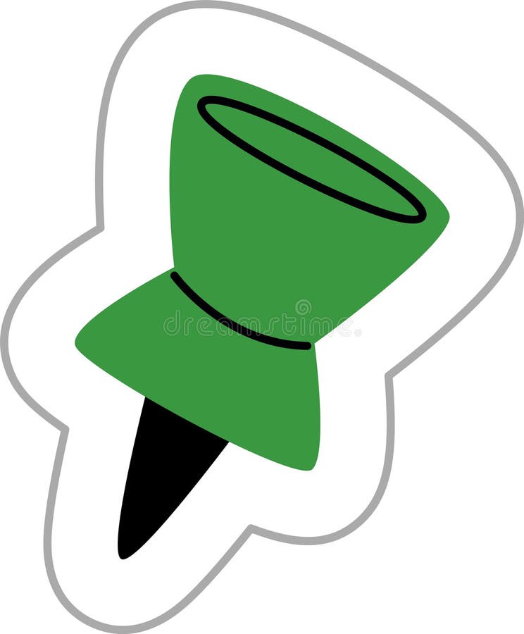 Paper Pin Sticker stock illustration. Illustration of sheet - 328926492