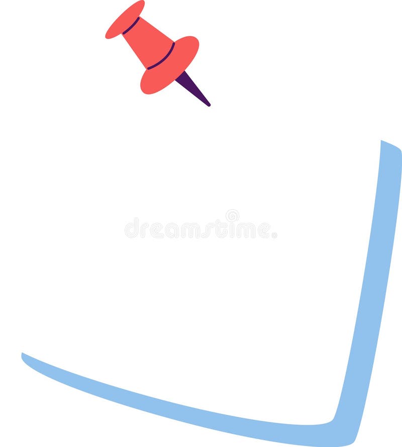 Paper with Pin stock vector. Illustration of stationery - 328412976