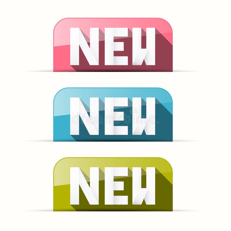 Paper Pink, Blue, Green Vector New Tags Stock Illustration ...