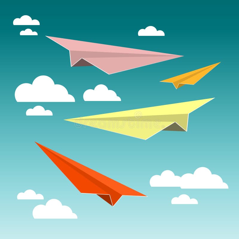 Paper Plains Sky Stock Illustrations – 16 Paper Plains Sky Stock ...