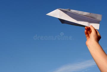 Paper plane stock image. Image of clouds, blue, plane, play - 133249