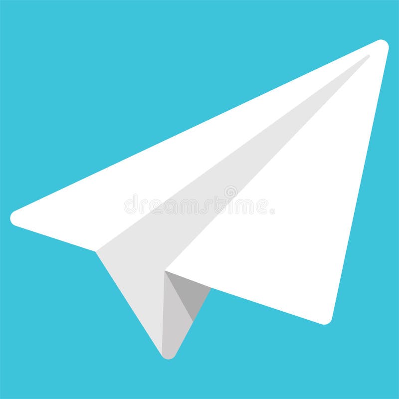 Paper Plane Icon, Sending Message Sign, Direct Message Button, Toy for ...