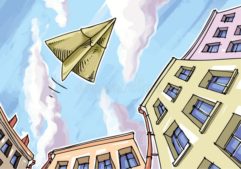 Flying Paper Perspective Stock Illustrations – 772 Flying Paper ...
