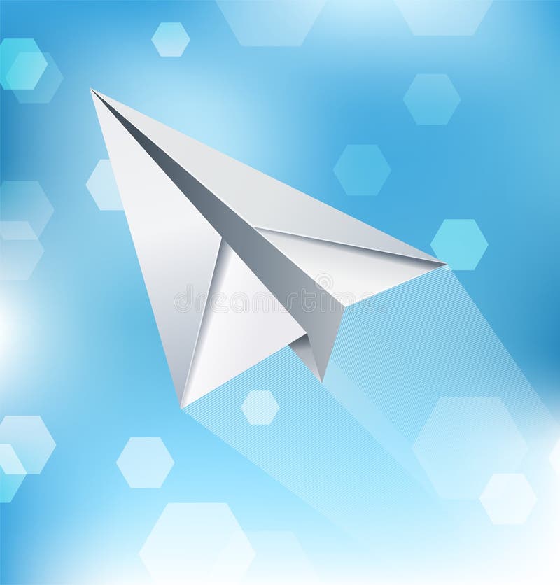 Paper Plane Abstract Background Stock Vector - Illustration of blank ...