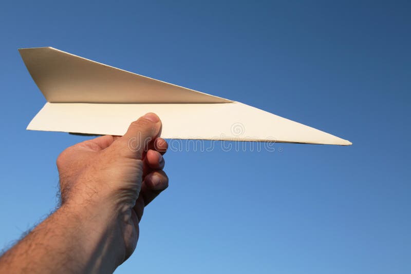 Paper plane stock photo. Image of folded, flight, blue - 1033038