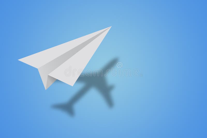 Shadow airplane cartoon stock vector. Illustration of shadow - 93595264